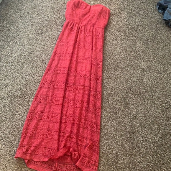 Dresses | Strapless Light Pink Lgxl Long Flowy Dress | Poshmark